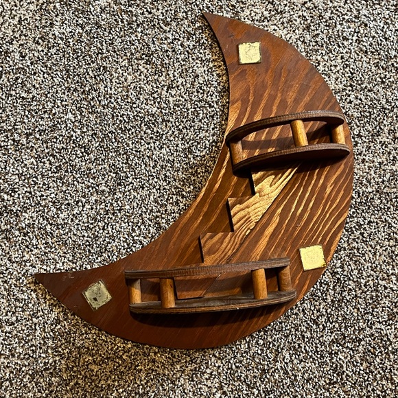 Wall Decor | Vintage Wooden Crescent Moon Wall Shelf | Poshmark